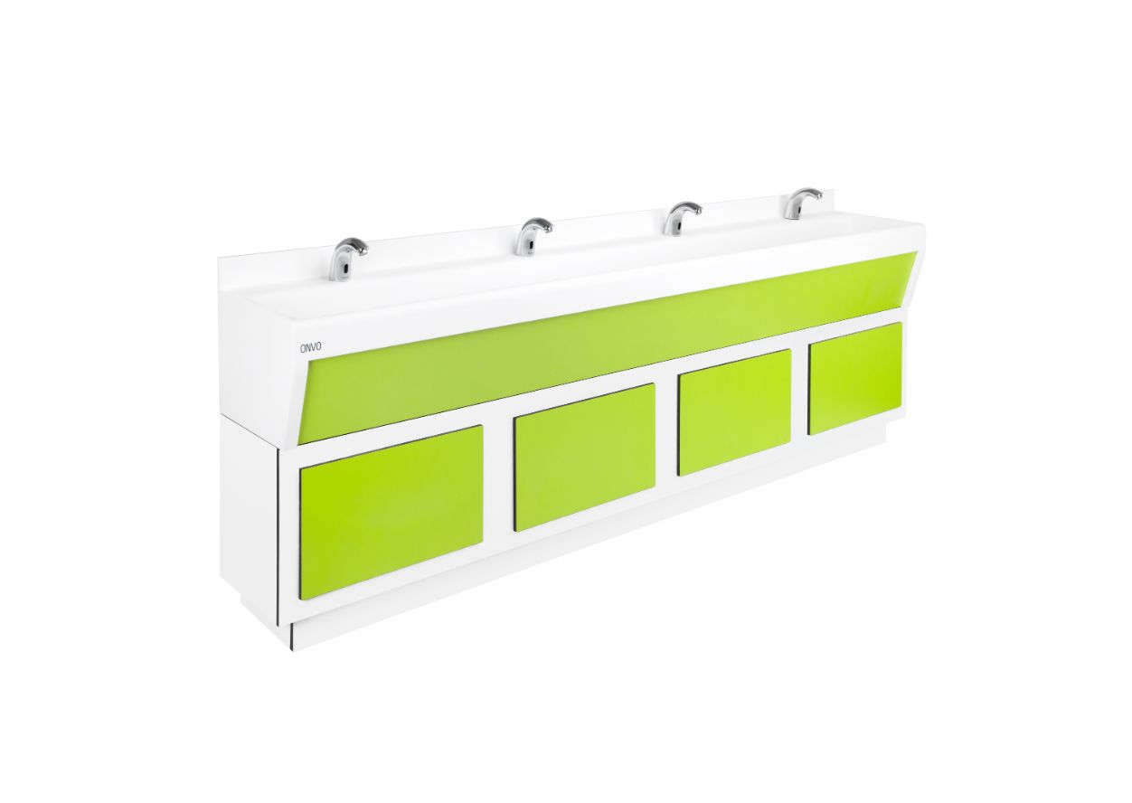 Latherwash 2D Curve With Modular Frame - Washroom Fitting - ONVO